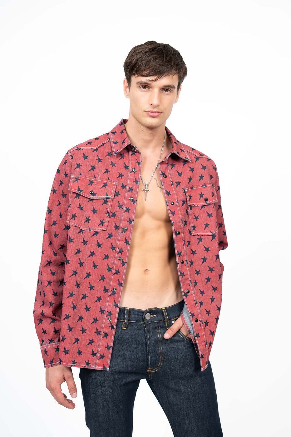 Star Print Shirt LS – Andrew Charles